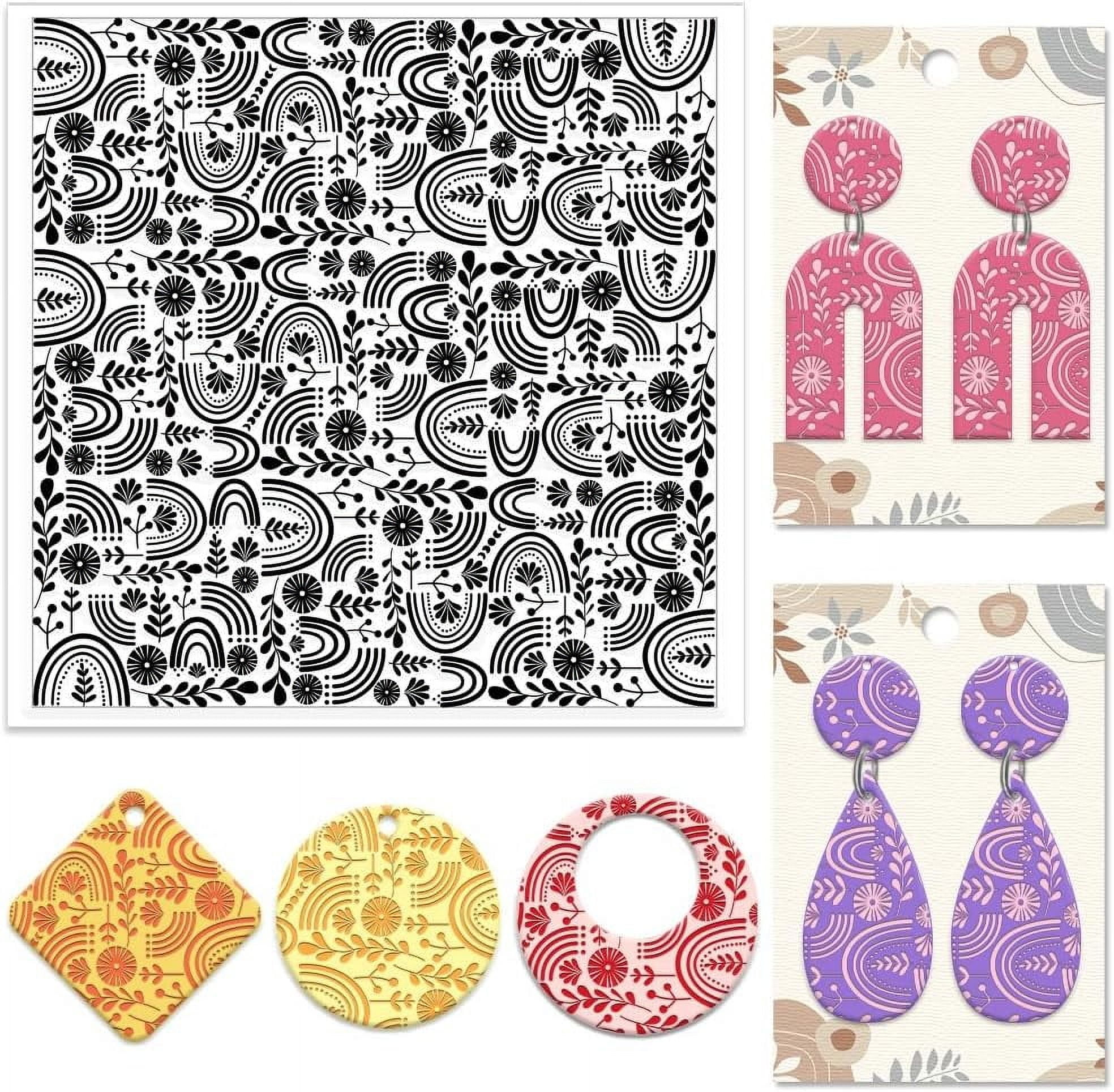 Silicone Clay Texture Mat Clay Modeling Pattern Pad Rainbow 140x140x3mm ...