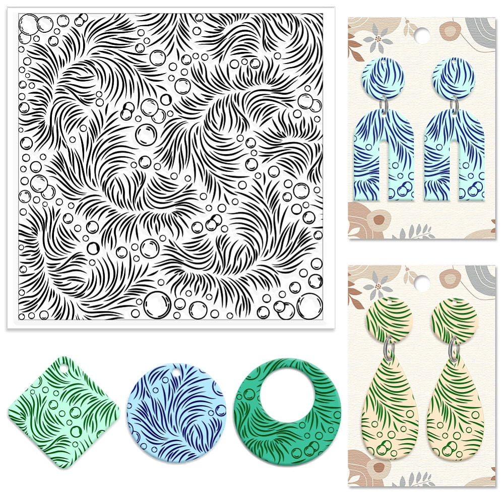 Silicone Clay Texture Mat Clay Modeling Pattern Pad Seaweed 140x140x3mm ...