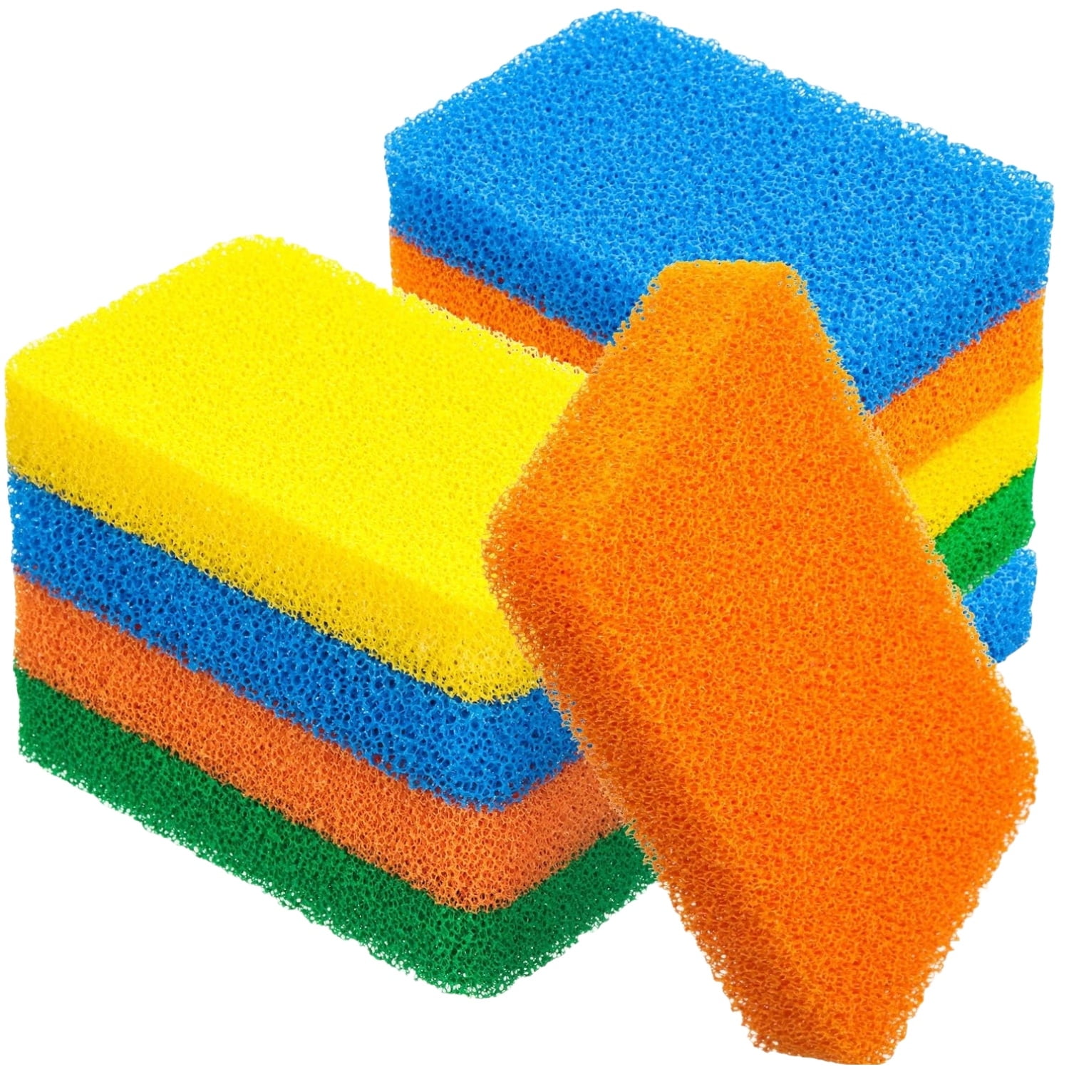 Silicone Cleaning Sponges Topboutique Set of 7 Kitchen Scrubber Sponge ...