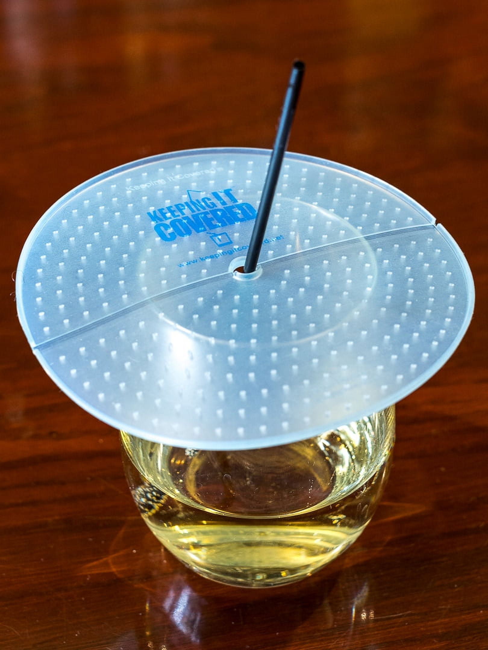 Silicone Clear Blue Beverage Cover - Walmart.com