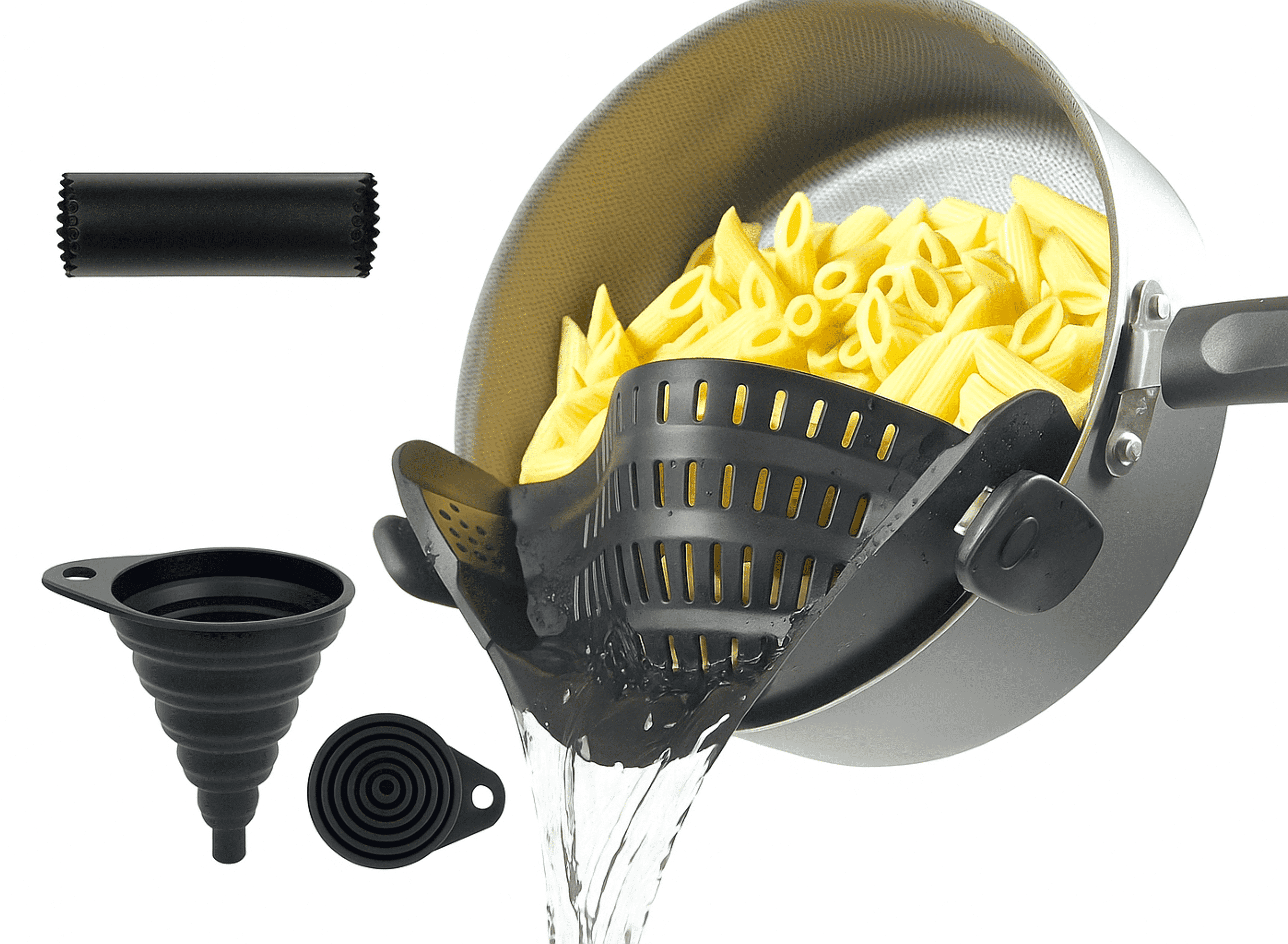 LYCIAN WAY Clip on Strainer Silicone for All Pots and Pans, Pasta ...