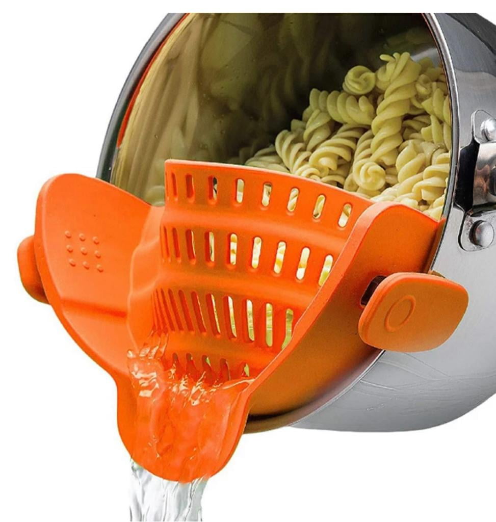 Silicone Clip On Strainer for Pots Adjustable Colander Spout Food ...