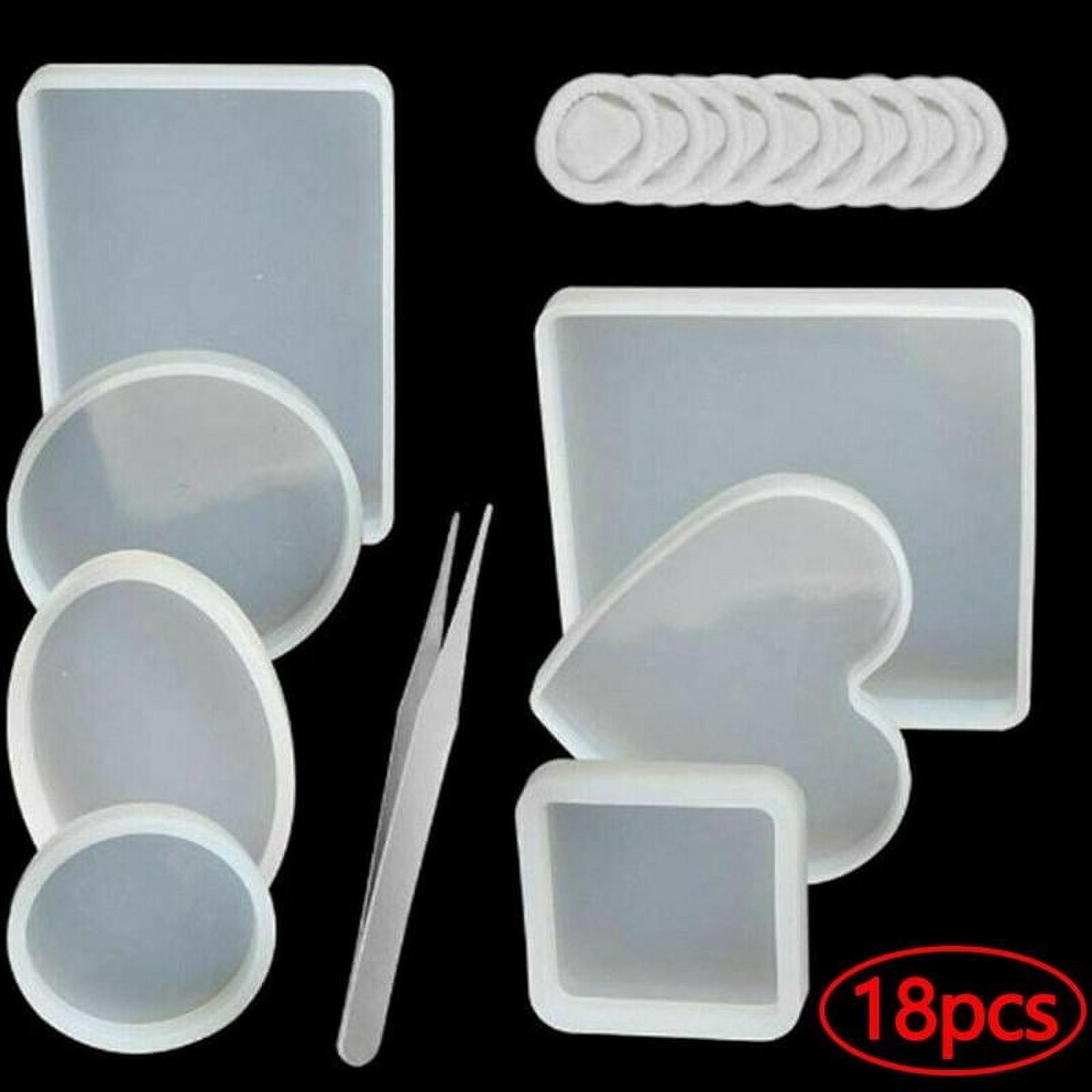 Pekkaxy Silicone Coaster Mold Set, 7 Molds for Easy Resin Casting ...