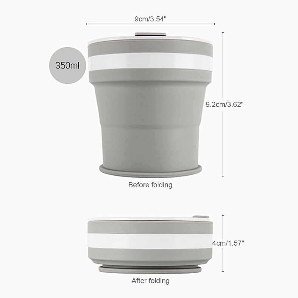 Silicone Collapsible Cup Portable Telescopic Drinking Cup with Cover ...