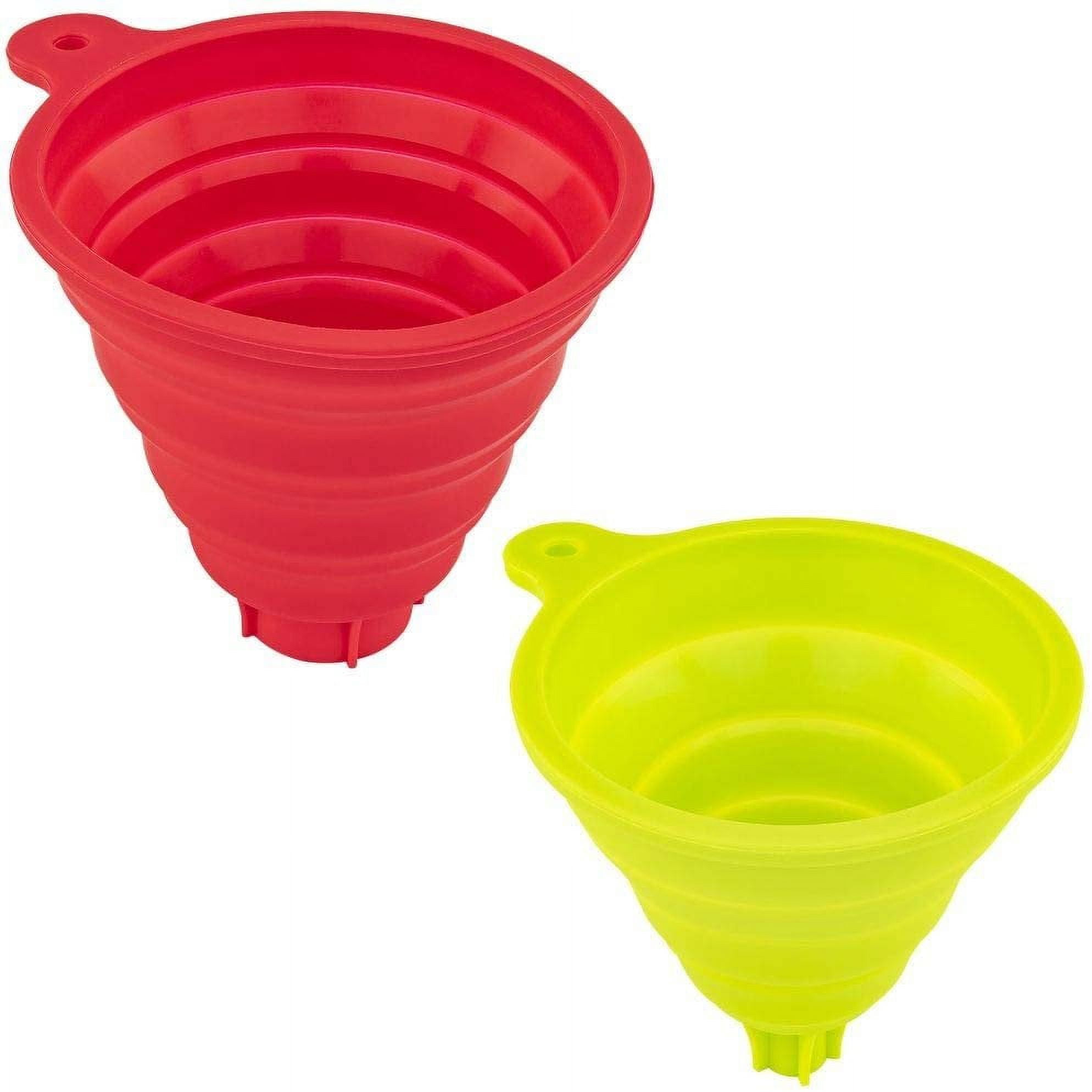 Collapsible Silicone Funnel Set – Wide & Narrow Tip, Ideal for Canning ...