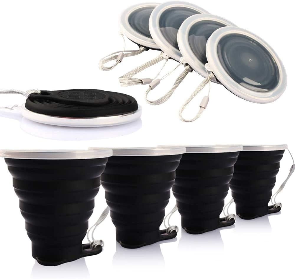 Silicone Collapsible Travel Cup - Silicone Folding Camping Cup with ...