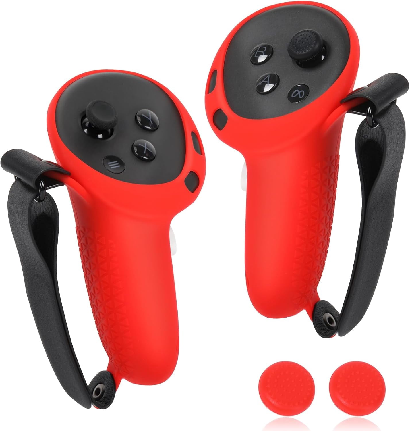 Silicone Controller Grip Cover for Meta Quest 3S/3 - Adjustable Knuckle ...
