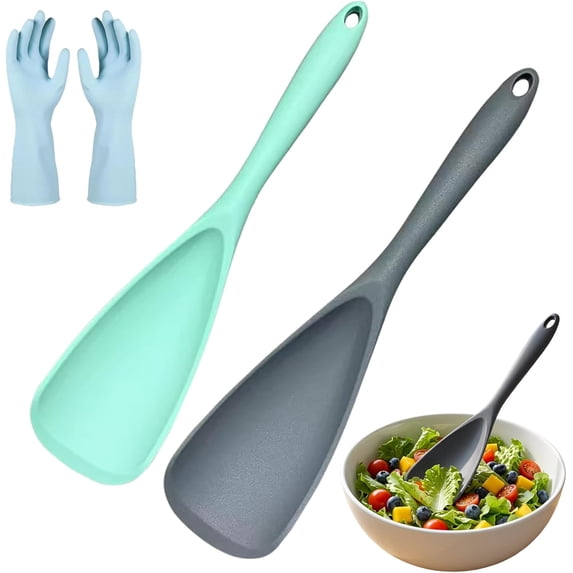 Silicone Cooking Spoons, Multifunction Spoonula for Non Stick Cookware ...