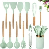 Silicone Cooking Utensil Set, Fungun Non-stick Kitchen Utensil 11 Pcs ...