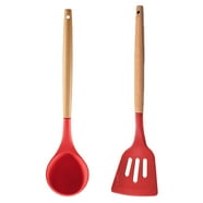 KSEDANLO Silicone Cooking Utensils Set, Long Silicone Spatula Ladle and ...