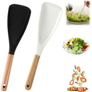 Bundlepro Silicone Large and Small Slot and Solid Cooking Spoons, Blue ...