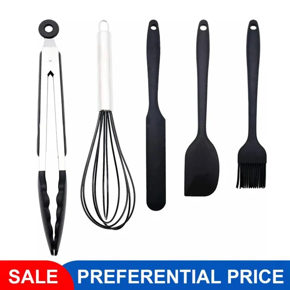 Silicone Cooking Utensils Set Heat Resistant Non Stick Baking Kitchen ...