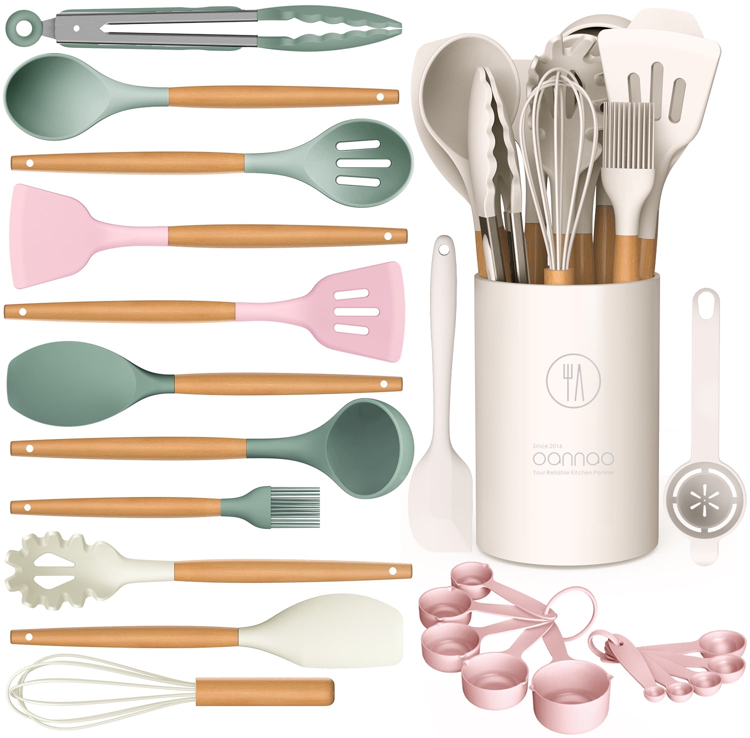 Walmart Black Friday Deals 2025 oannao Silicone Cooking Utensils Set ...