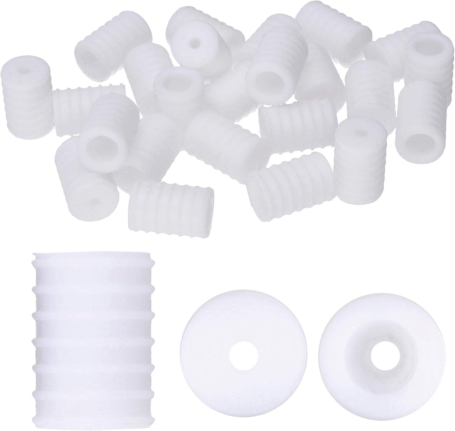 The Beadsmith Fablastic Cord Locks - 7x10mm Cylinder, White Color ...