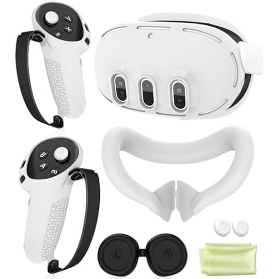 Silicone Cover Set Compatible with Meta Oculus/Quest 3, VR Accessories ...