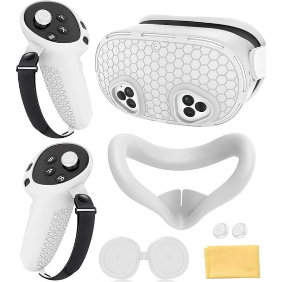 Silicone Cover Set Compatible with Meta Quest 3S Accessories, VR ...
