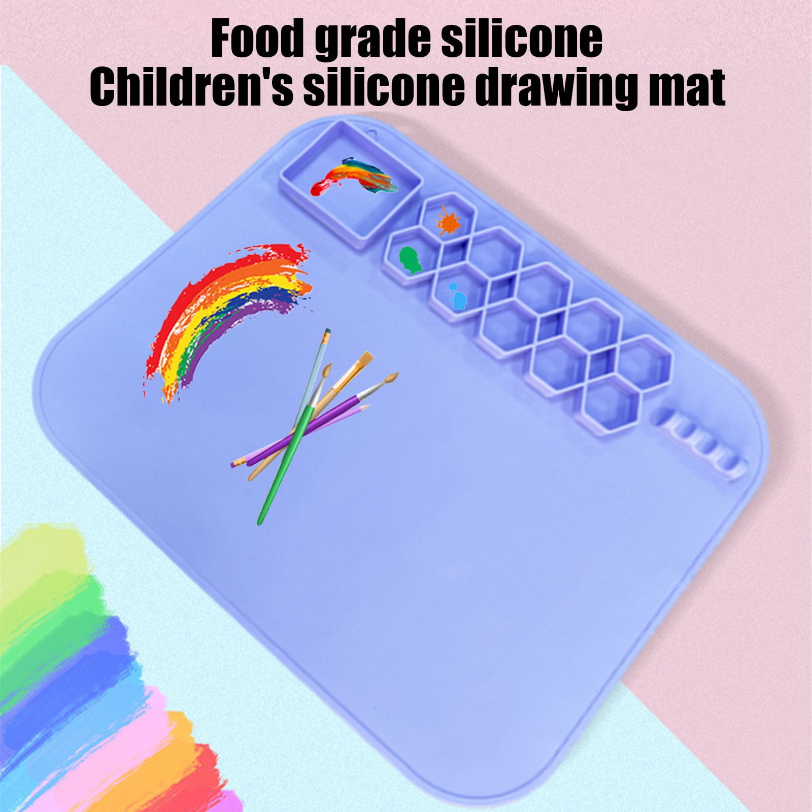 Silicone Craft Mat 20X16 Inch Large Silicone Art mat with Detachable ...