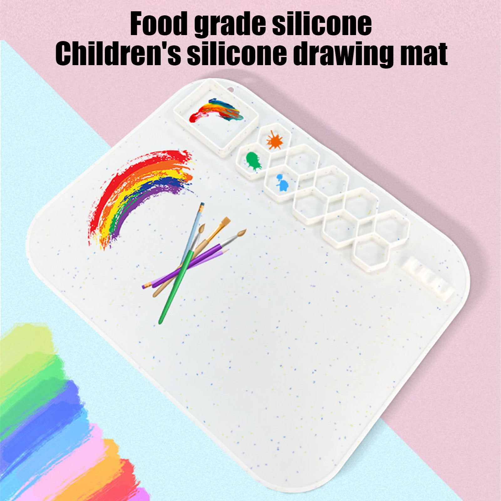 Silicone Craft Mat 20X16 Inch Large Silicone Art mat with Detachable ...