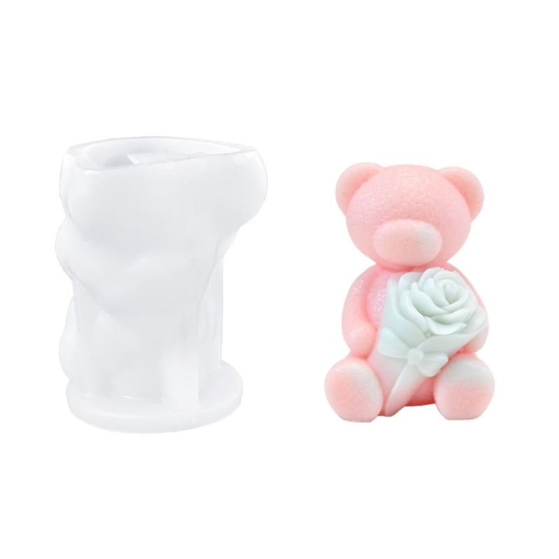 Silicone Crafting Molds Bear/Rabbits Shape Figurines Moulds Silicone ...