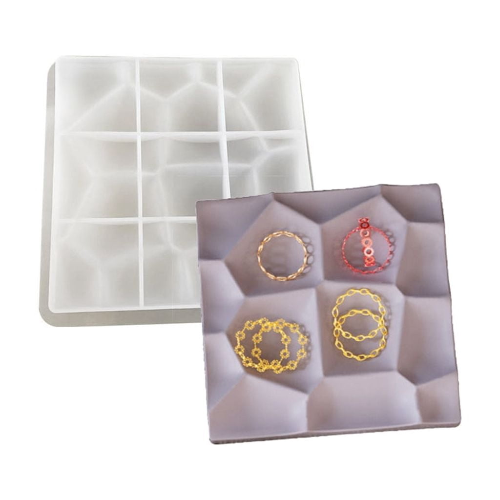 Silicone Crafting Molds Water Cube Trays Mold Jewelry Display Dish Cake ...