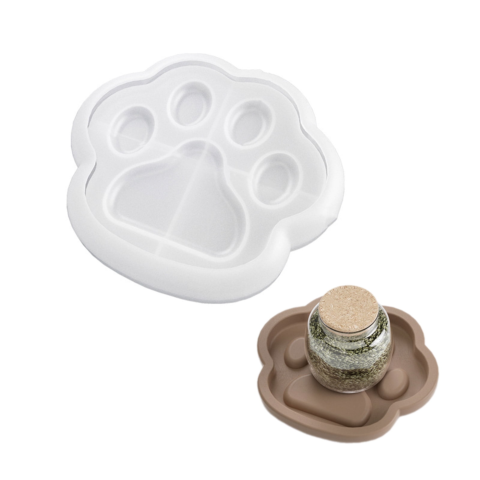 Silicone Crafts Molds Resin Tray Moulds Cats Paws Shaped Dish Molds ...