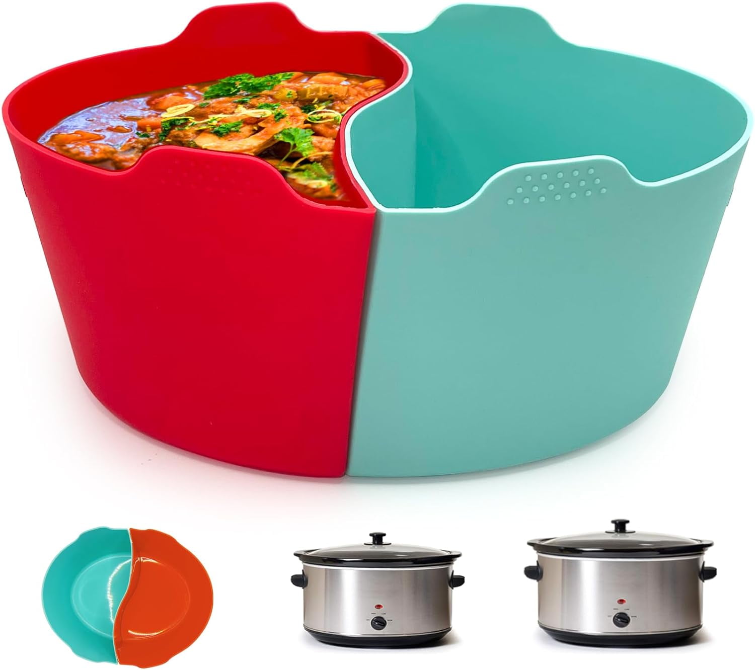 Silicone Crock pot Liners,Slow Cooker Liners, 6-7 Quart Oval Reusable ...