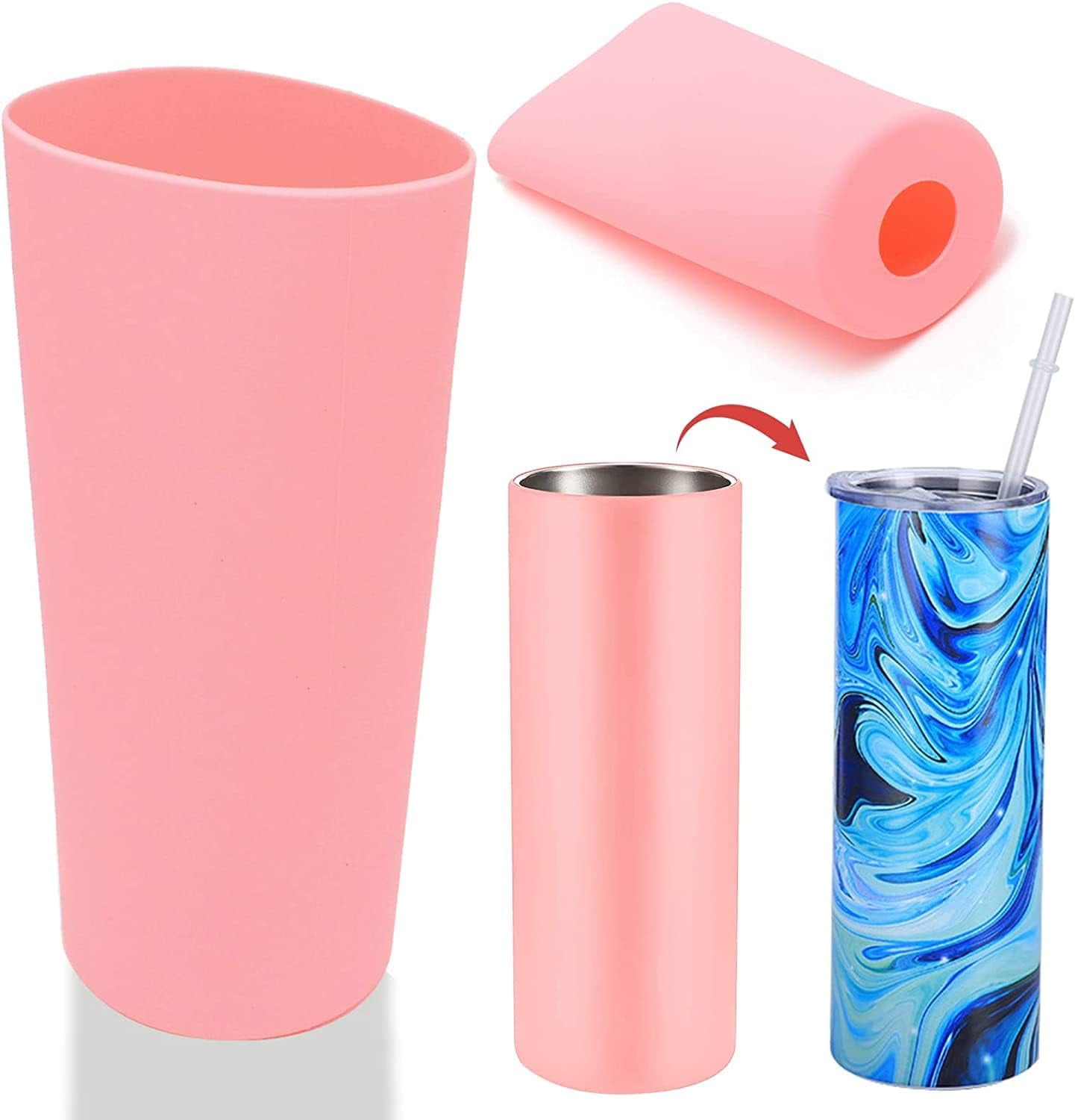 Silicone Cup Sleeve Sublimation Tumblers Insulated Reusable Cup Sleeves ...