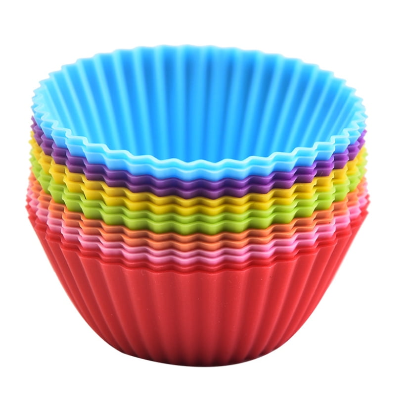 Silicone Cupcake Liners, Reusable Baking Cups Muffin Liners Pastry Cake ...