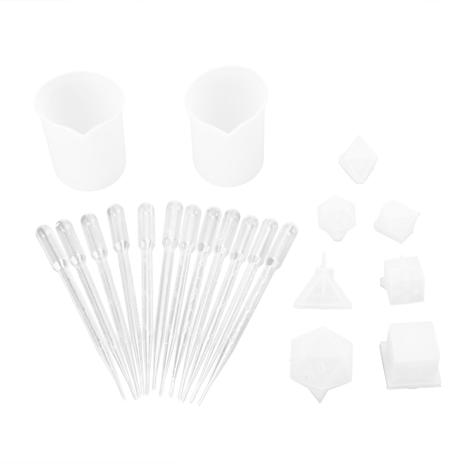 Silicone DIY Epoxy Mold Fillet Shape Numbers Game Dice Mold Mirror ...