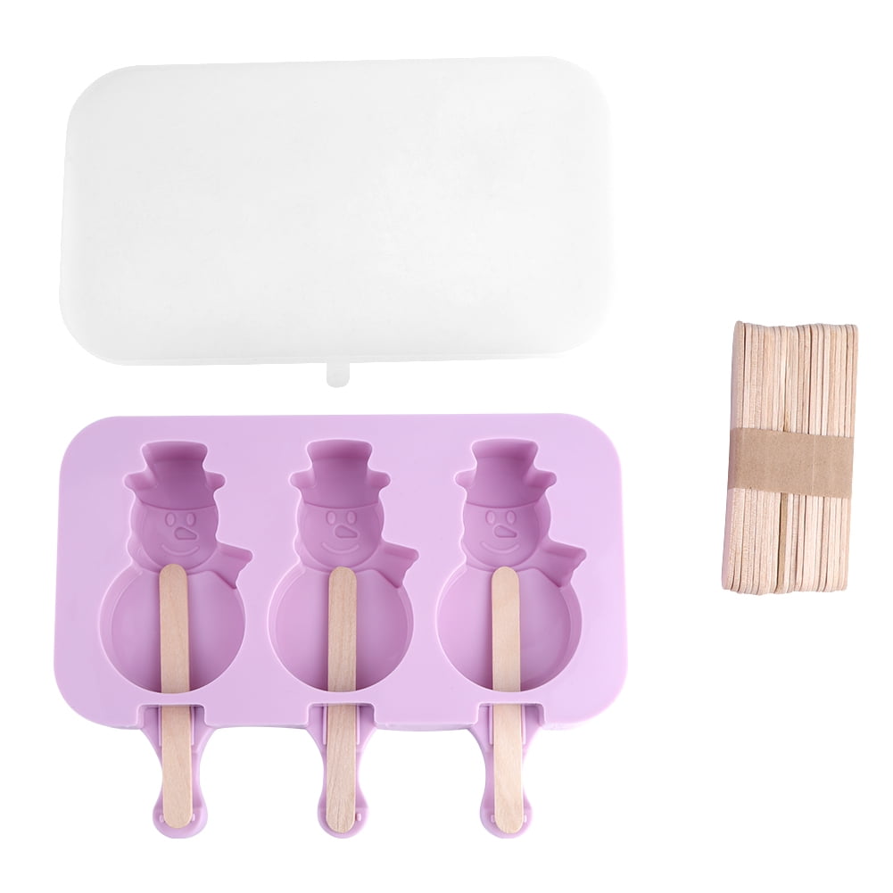 Silicone DIY Ice Cream Maker Popsicle Lolly Mold Ice Cube Tray Pan ...