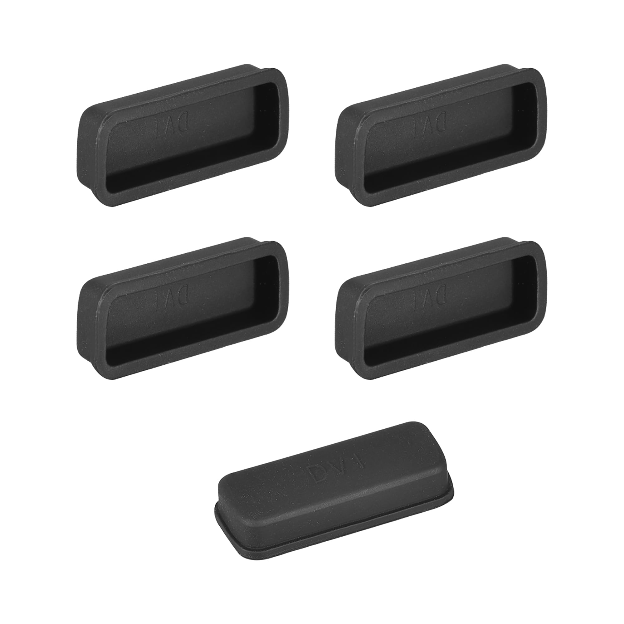 Silicone DVI Video Port Anti-Dust Stopper Cap Cover Black 5 pcs ...