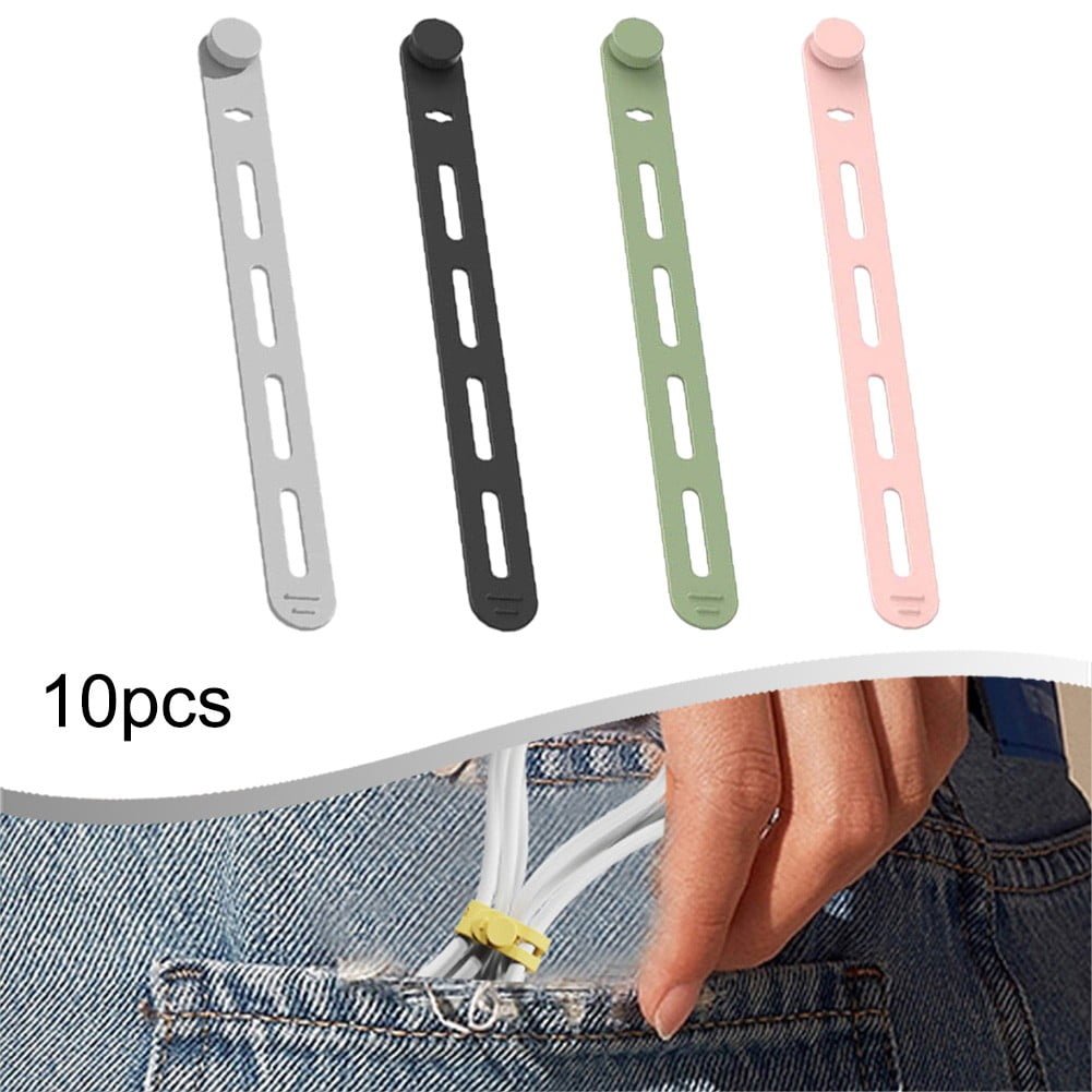 Silicone Data Cable Storage Silicone Cable Tie Multifunctional Reusable ...