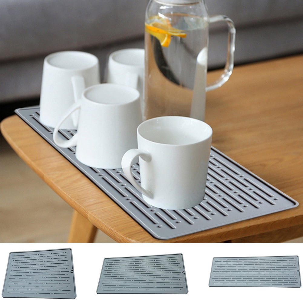 Silicone Dish Drying Mat,Drying Mat For Kitchen counter, Heat Resistant ...