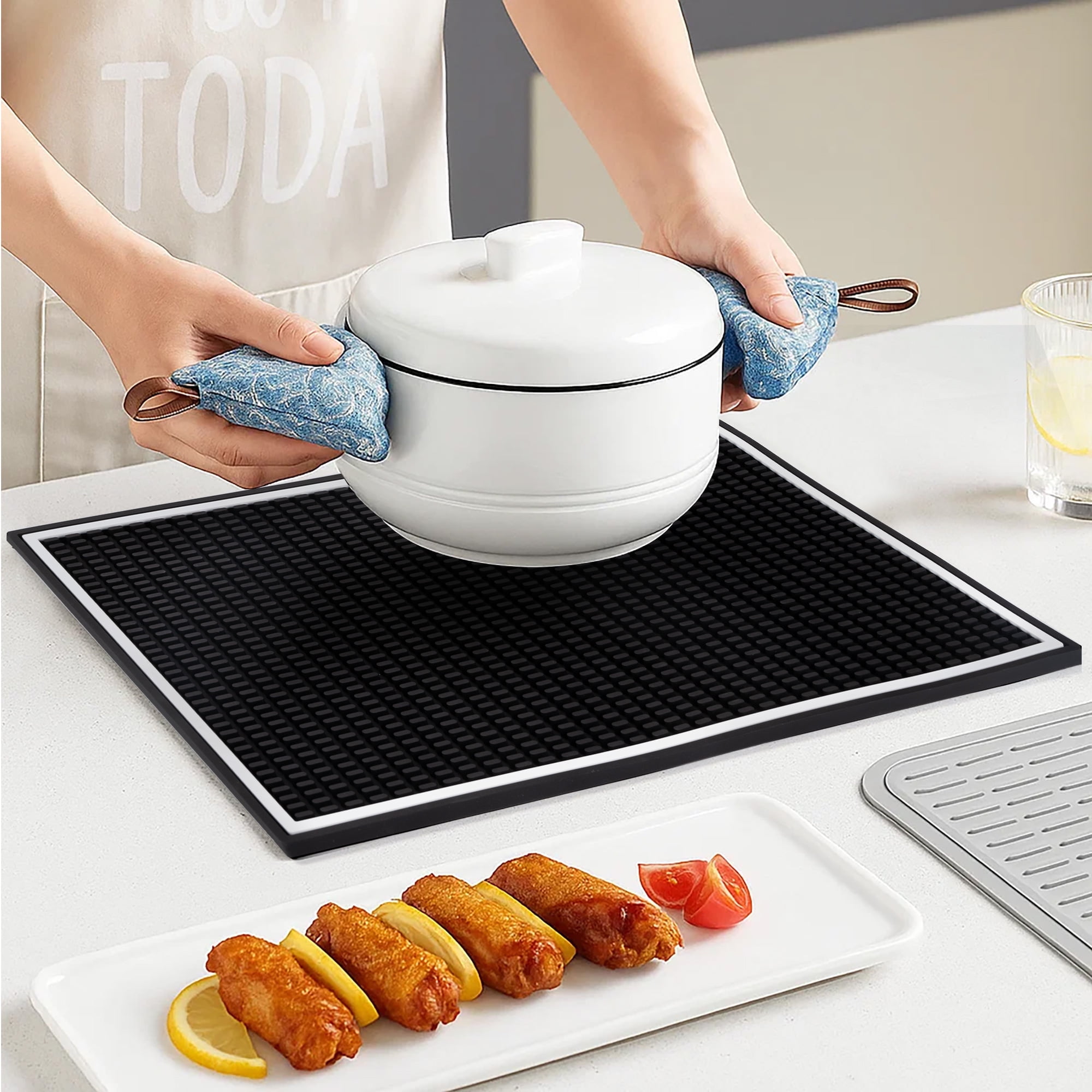 Hriiiiya Bar Mat 24"x12" Coffee Mat, Dish Drying Mat for Bars ...