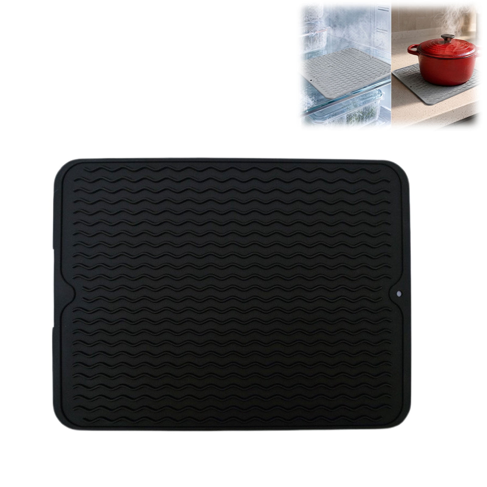 Silicone Dish Drying Mat – Heat Resistant Waterproof Kitchen Counter ...