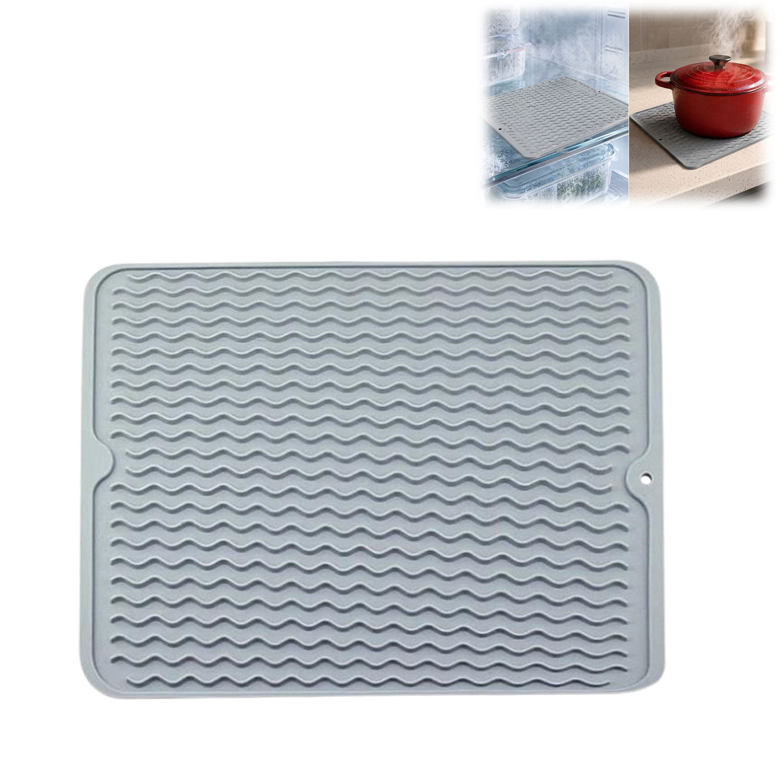 Silicone Dish Drying Mat – Heat Resistant Waterproof Kitchen Counter ...
