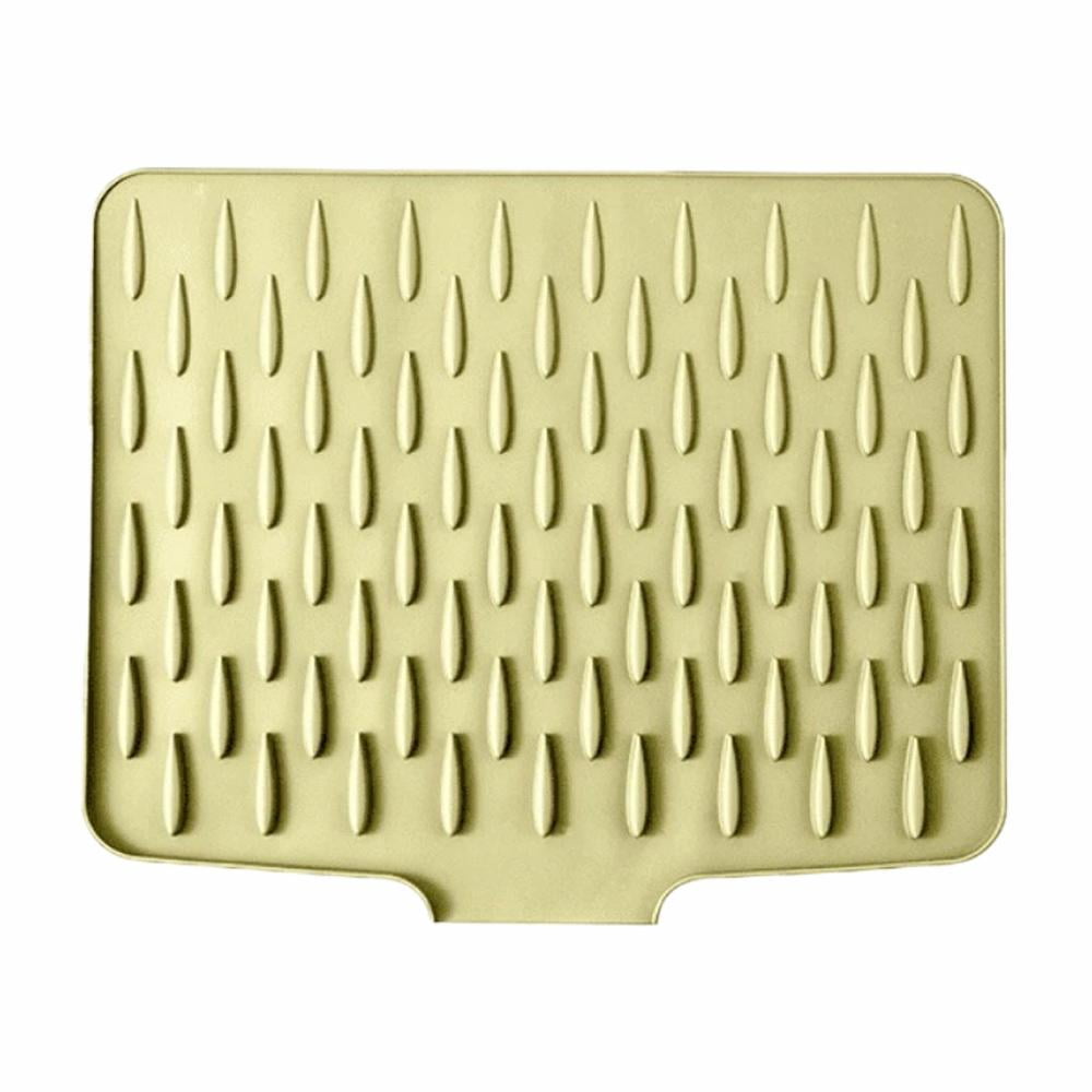 Silicone Dish Drying Mat for Kitchen Counter No-Spill Worktop Saver ...