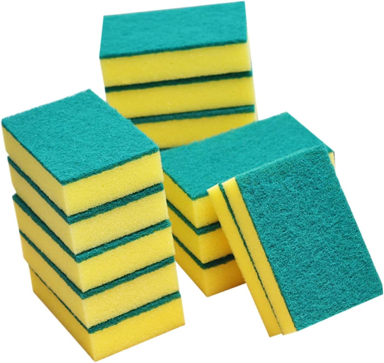 Silicone Dish Scrubber Set of 15, Kitchen Cleaning Sponge with ...