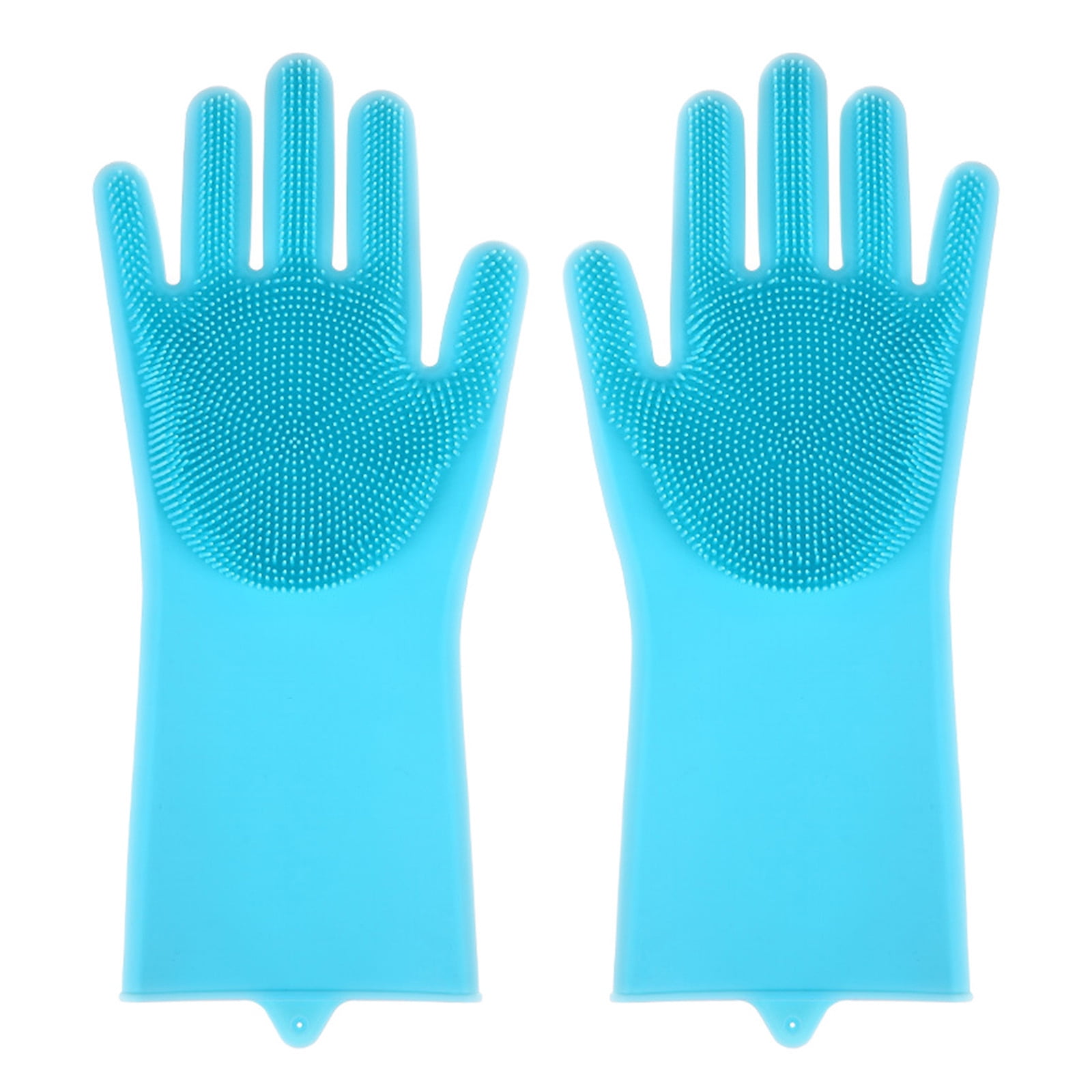 Silicone Dishwashing Gloves, Pet Grooming Rubber Scrubbing for Dishes ...
