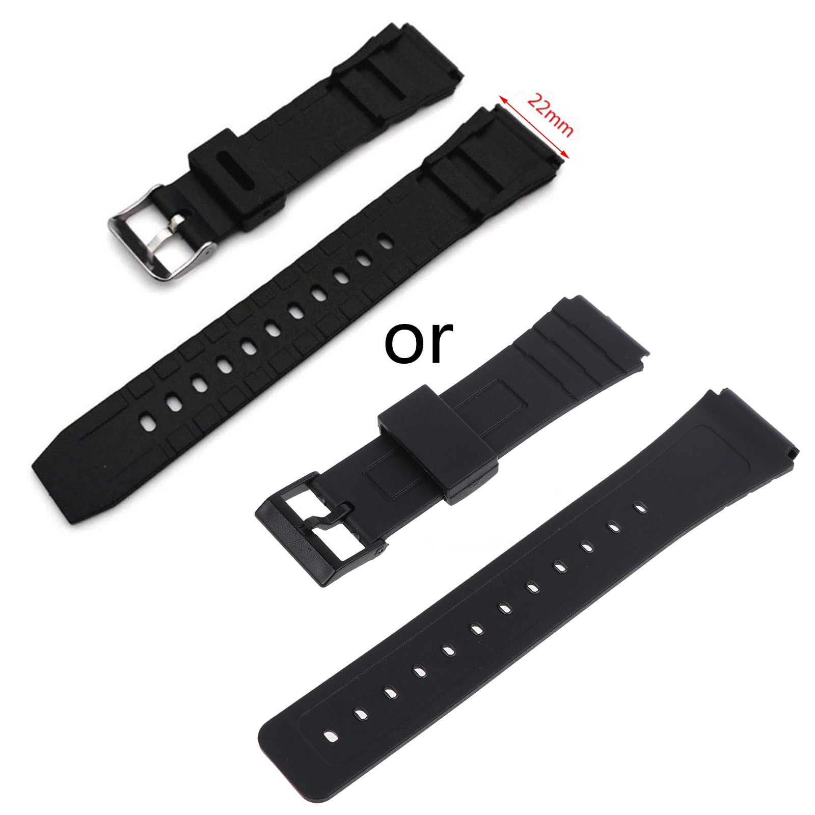 Silicone Diver Watch Bands - Waterproof Strap with Deployment Buckle ...