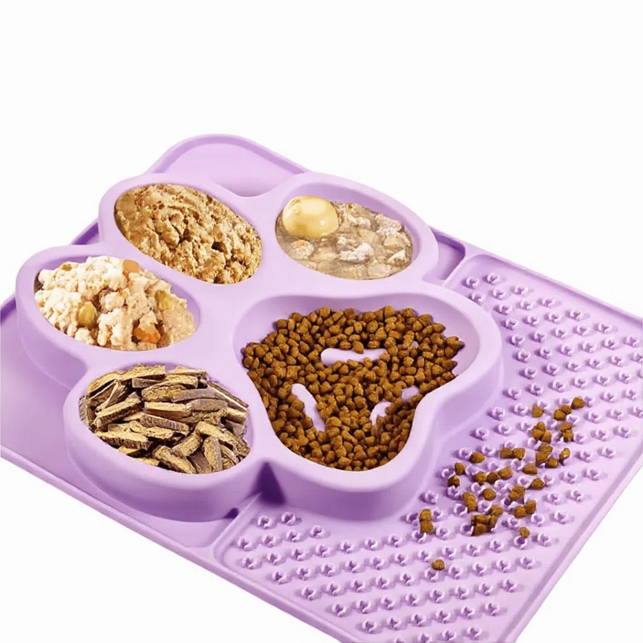 Silicone Dog Slow Feeder Bowl with Suction Cups,Licking Mat,Sniffing ...