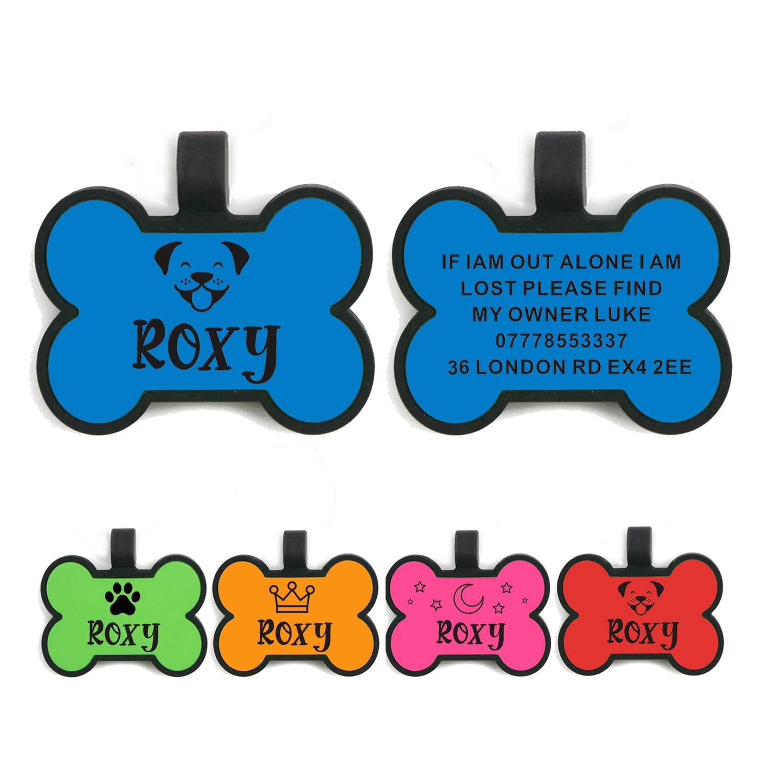 Silicone Dog Tags Engraved for Pets, Personalized Custom Engraved Dog ...