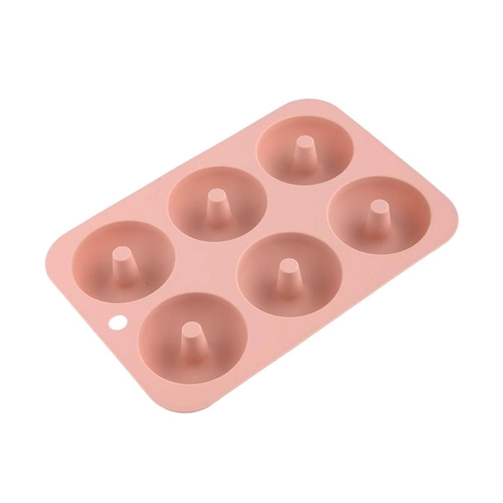 Silicone Donut Mold, 6-Cavity Non-Stick Baking Pan for Donuts, Cakes ...