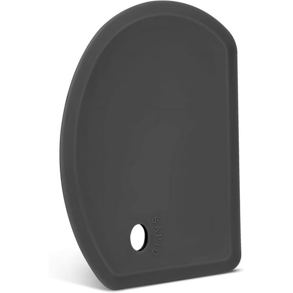 Silicone Dough Scraper with Stainless Steel Sheet, Curved Edge Flexible ...