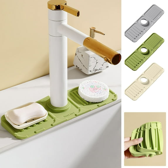 Silicone Drain Mat, Splash Proof, Multifunctional Sink Drainage Pad ...