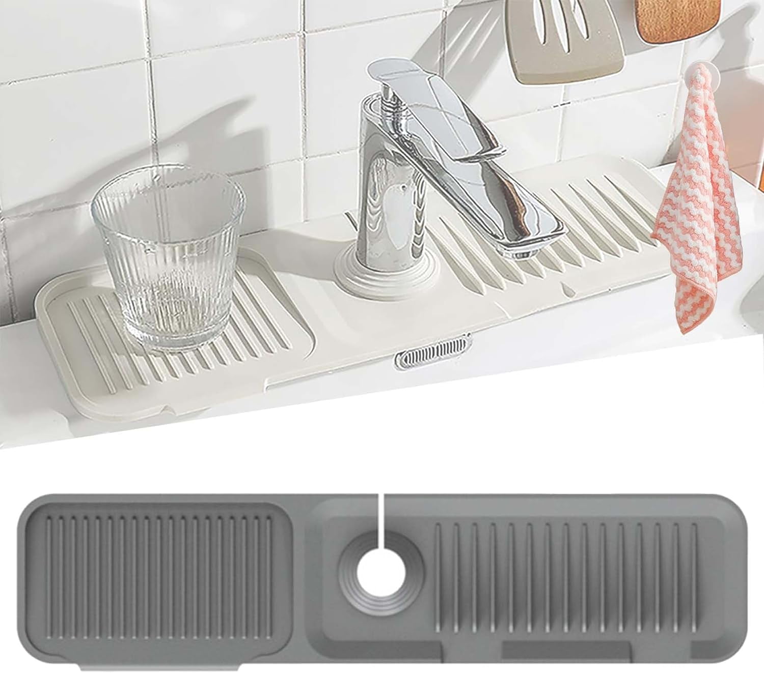 Silicone Draining Mat, Silicone Draining Mat, Splash-Proof Silicone Tap ...