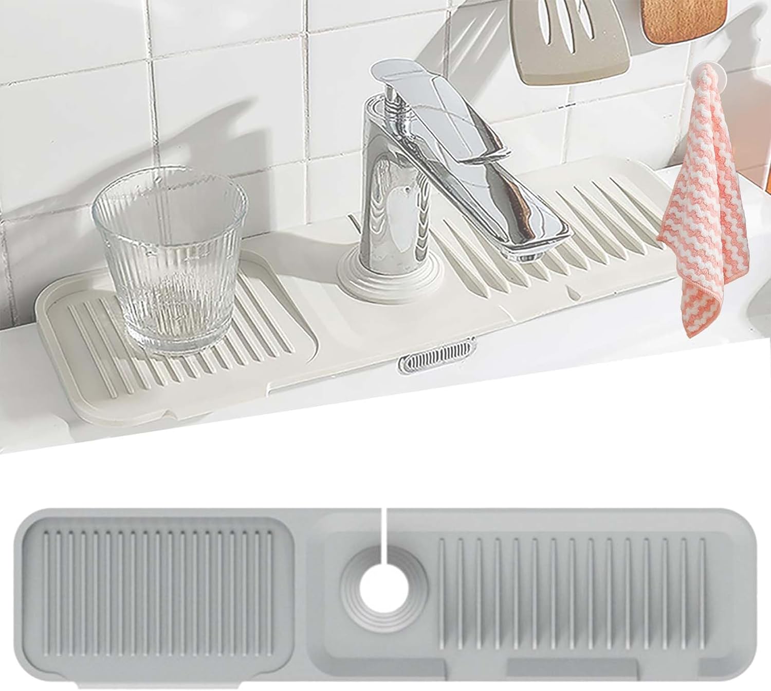 Silicone Draining Mat, Silicone Draining Mat, Splash-Proof Silicone Tap ...