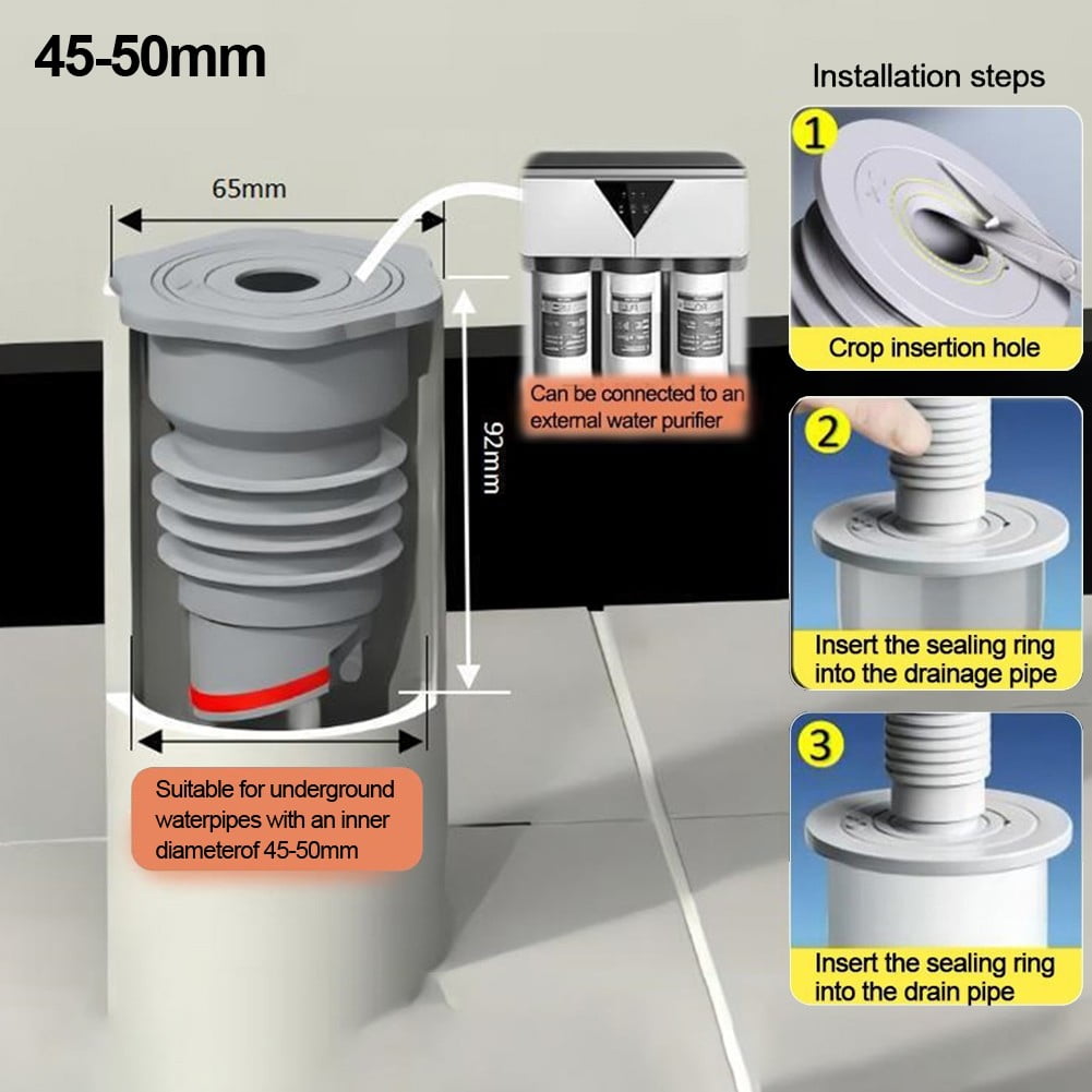 Silicone Drains Sewer Pipe Sealing Ring Kitchen Washing Machine Hose ...