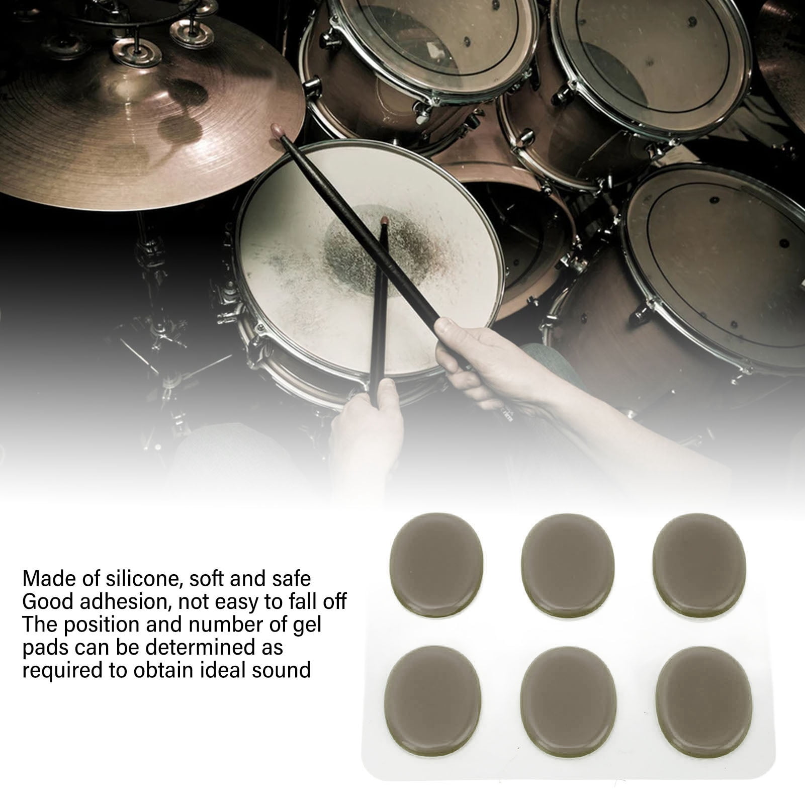 Silicone Drum Dampeners, 30 Gel Pads Reduce Shock Sustain, Ideal Sound ...