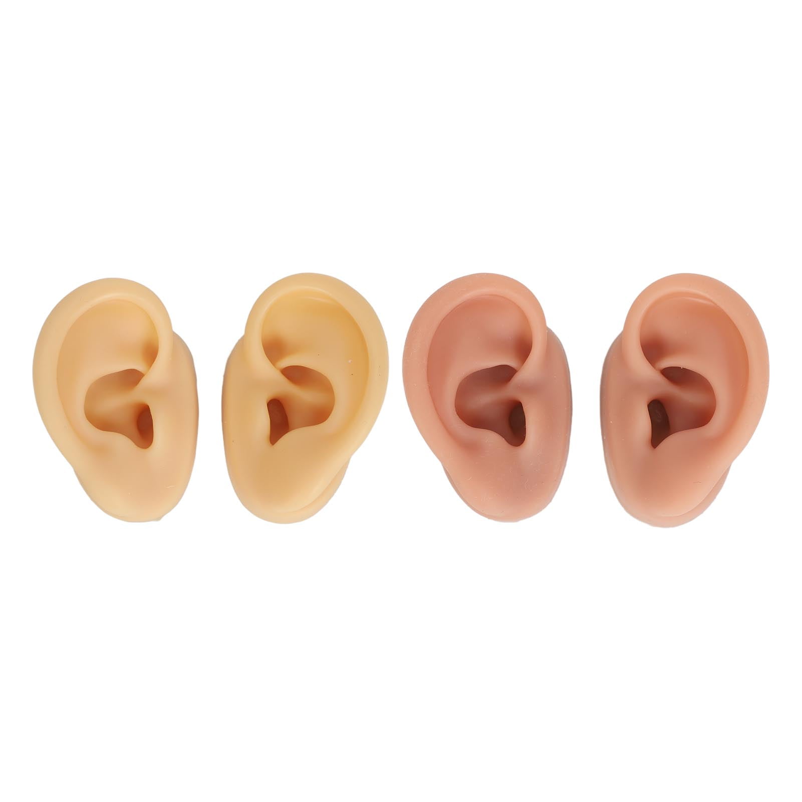 Silicone Ear Model,2 Pair 3D Silicone Ear Model Soft Flexible Left ...